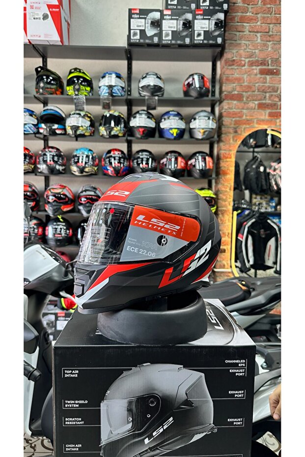 LS2 STORM 2 NERVE MAT SİYAH-KIRMIZI KASK - Fiyatı, Yorumları