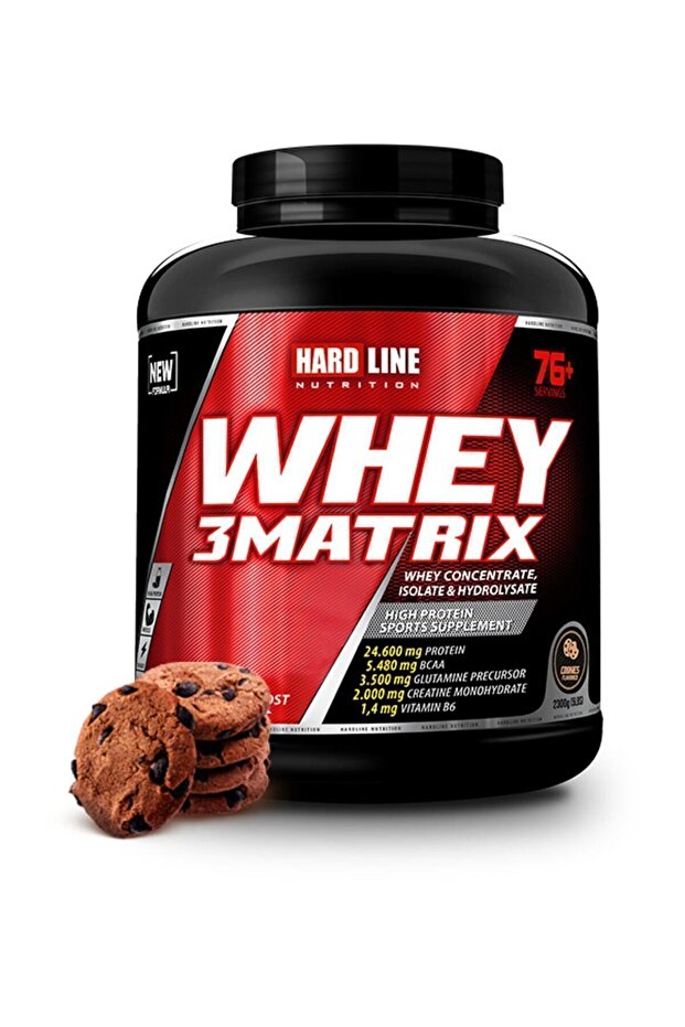 Hardline Whey3 Matrix Cookies (KURABİYE) Aromalı 2300 gr Protein Tozu ...