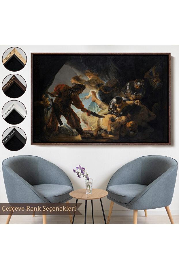 Home Ξύλινο πλαίσιο Rembrandt - Πίνακας Η Αστάρωση του Σαμσώνα - The ...