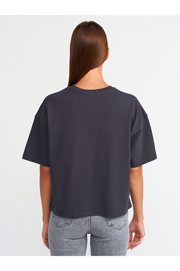 Dilvin 31017 Kısa Kollu Pamuklu T-shirt-Antrasit - Fiyatı, Yorumları