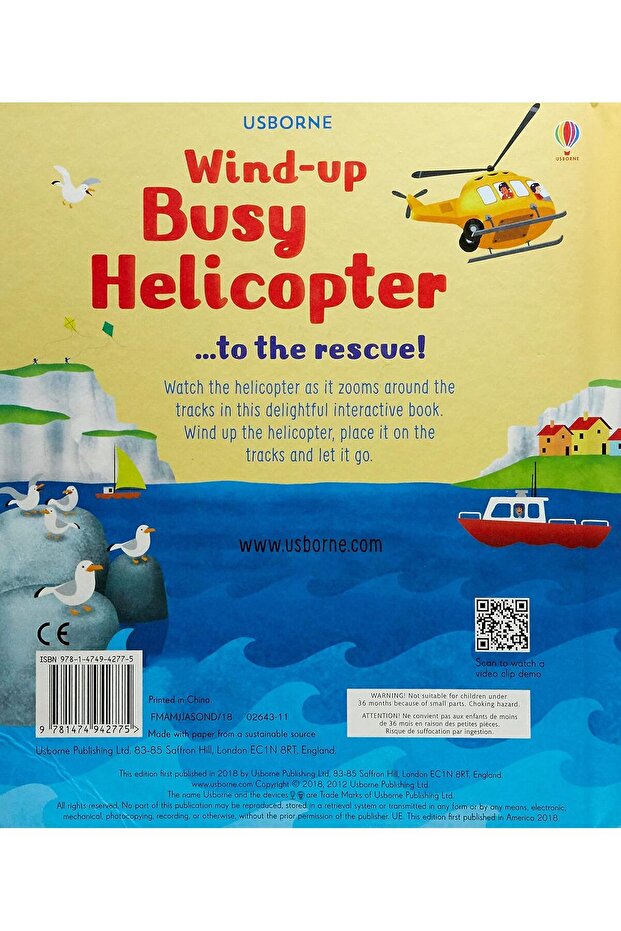 Usborne Wind-Up Busy Helicopter to The Rescue (Hareketli Kitap ...