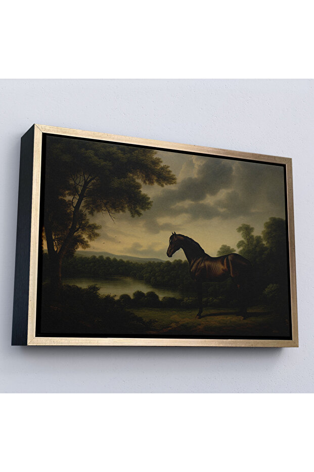 Home Καφέ βρετανικό άλογο με ξύλινο πλαίσιο-7022- Trendyol