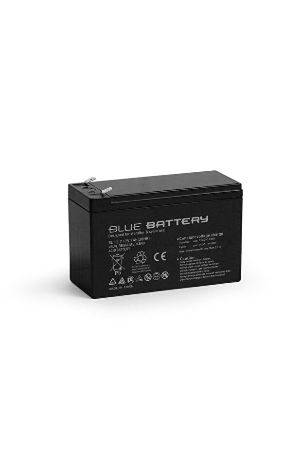 Blue Battery 12v 7ah- Bakımsız Kuru Akü Mayıs 2025 Üretim 12 Volt 7 ...
