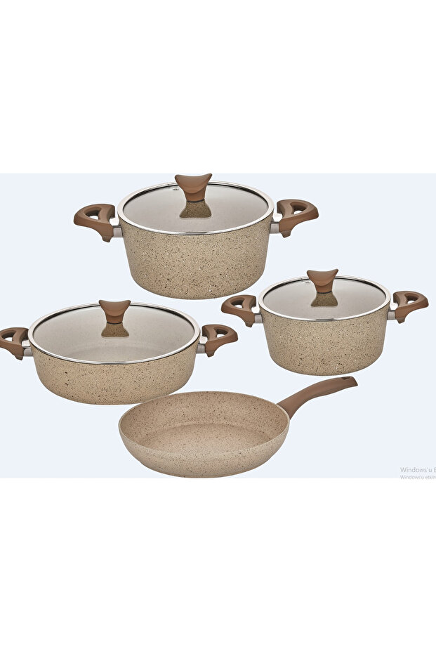 Taç Mastercook 4' lü 7 Parça Granit Tencere Seti Cappuccıno - Fiyatı ...