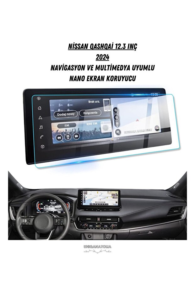 UniqAnatolia Nissan Qashqai 12.3 İnç 2024 Navigasyon ve Multimedya ...