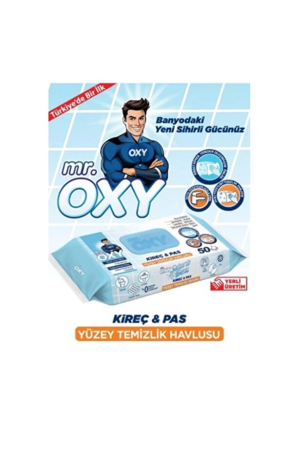 MR.OXY Mr. Oxy Sihirli Bez Kireç & Pas Yüzey Temizlik Havlusu 50 Yaprak ...
