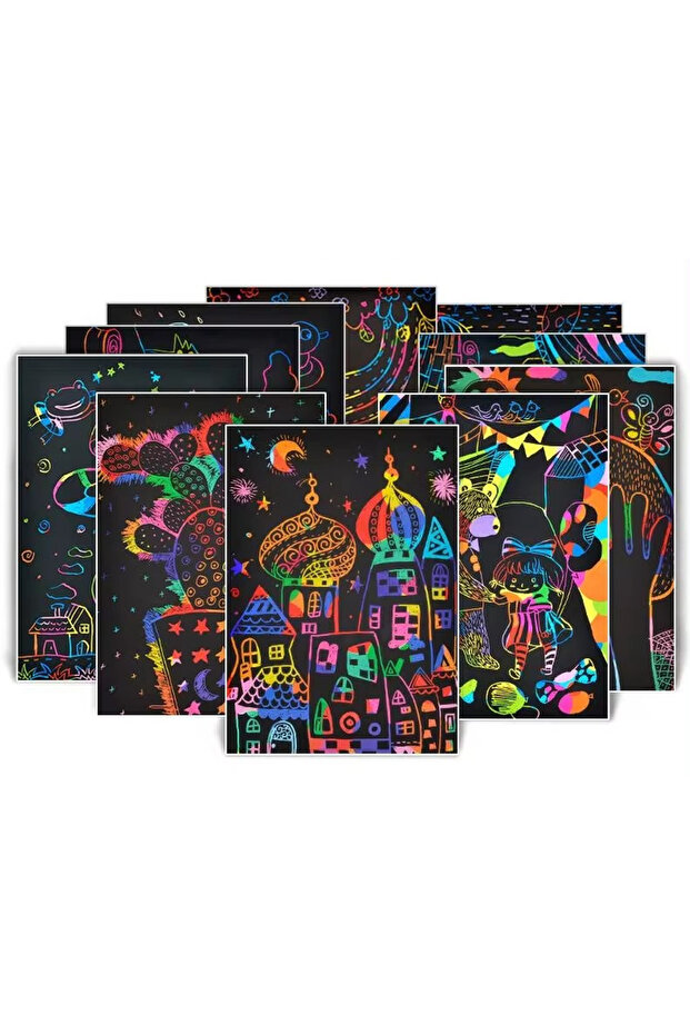 Modellino Üstten Spiralli A4 Defter Gökkuşağı Ahşap Kalemli Kazımalı ...