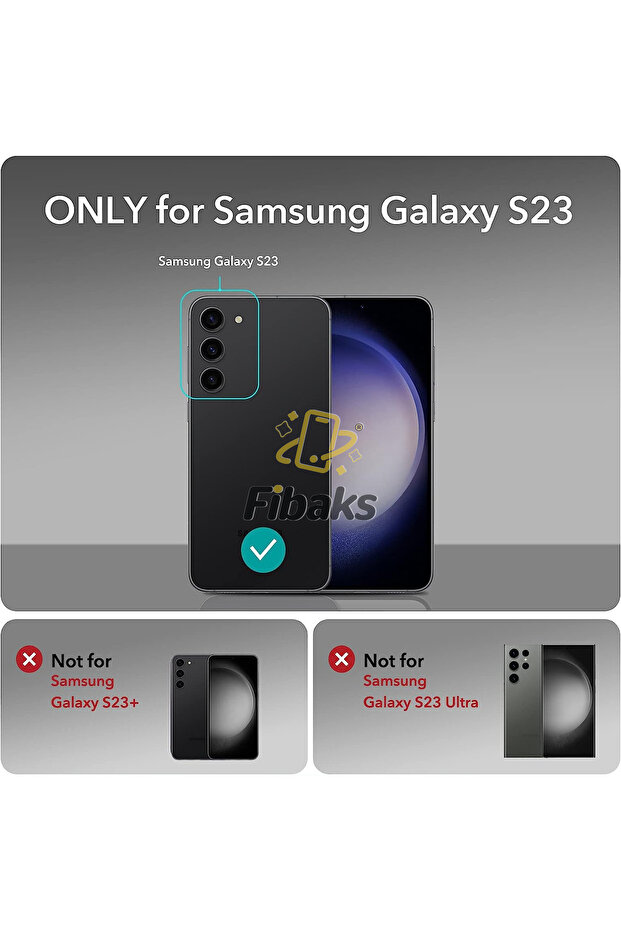 Fibaks Samsung Galaxy S23 Kılıf Kamera Lens Korumalı Şeffaf Renkli Logo ...