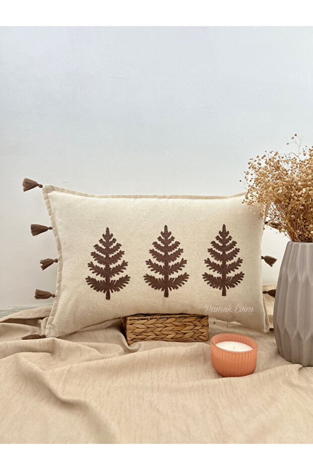Pamuk Evim Keten 35x55 Ebat Defne Model Dekoratif Kırlent Kılıfı ...