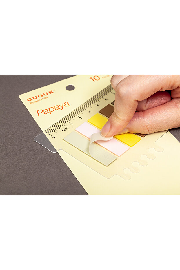 GUGUK Papaya 10 Renkli Cetvelli Şeffaf Pet Index • Index Sticker • Post ...