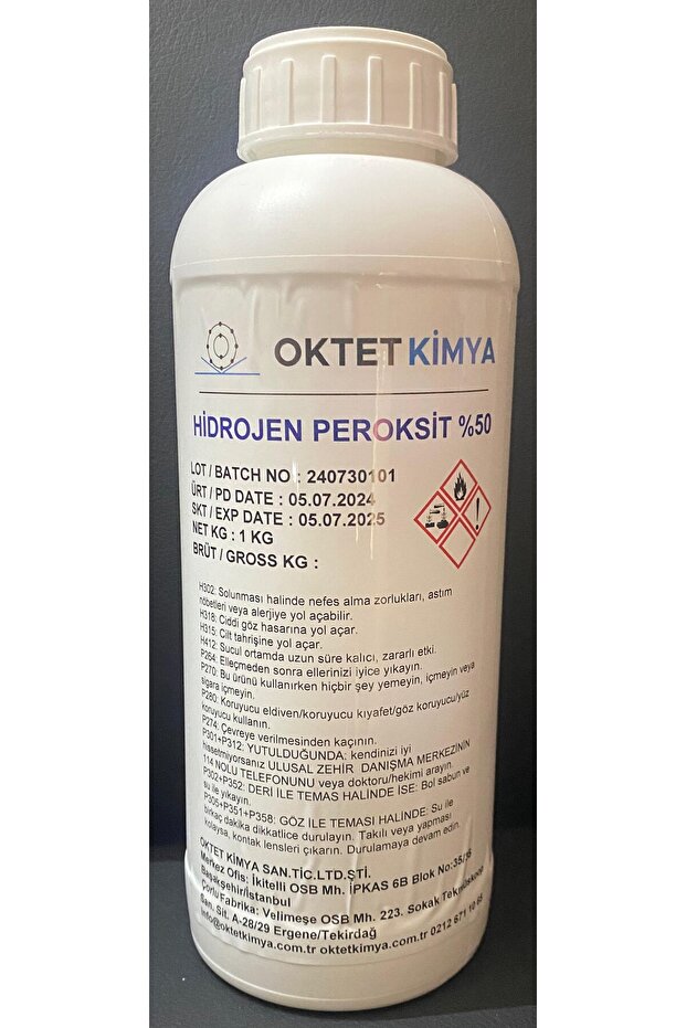 oktet Hidrojen H2o2 Peroksit %50 Oksijenli Su - 1 KG. - Fiyatı, Yorumları