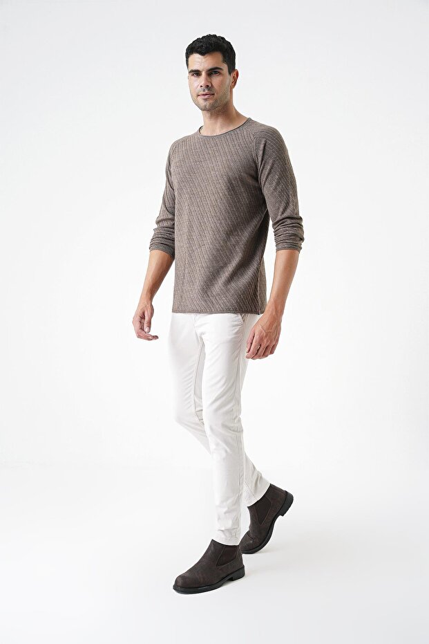 CHUBA Men's Roll Collar Knit Detailed Thin Sports Knitwear Sweater ...