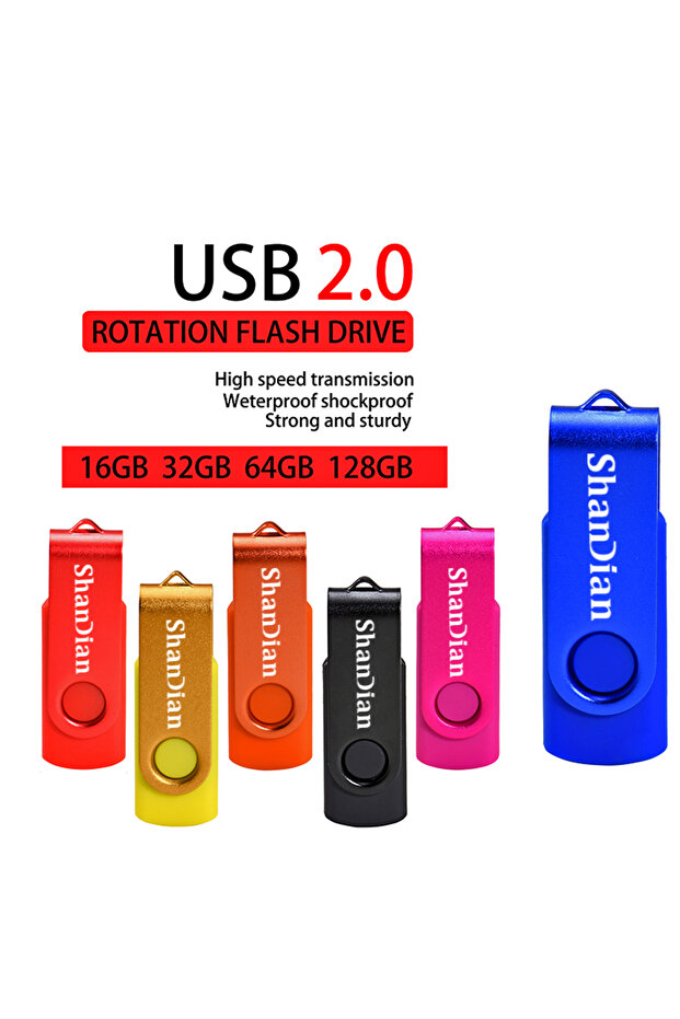 Choice Silver-toned Swivel Metal Clips Pen Drive USB Flash Drives ...