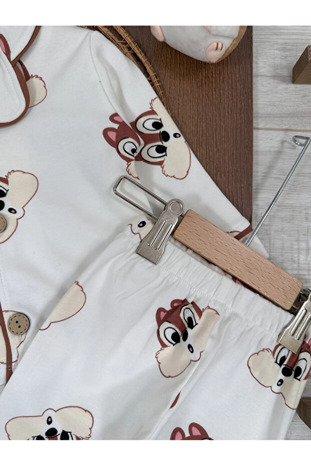 tiwitibaby Squirrel Printed 100% Cotton Soft Texture Double Breasted ...