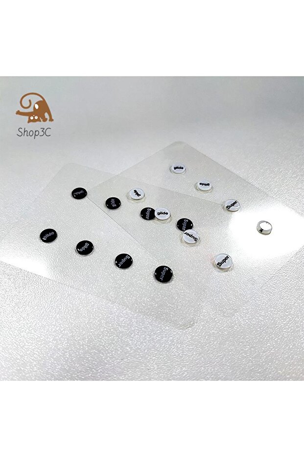 KOQZM 1 Pack Glass Mouse Skates DIY Universal Dots Mouse Feet Pads ...