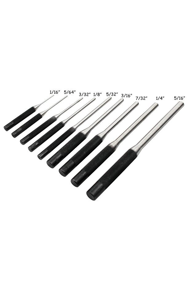 Choice Round Punches 9pcs 40CR Steel Multi Size Round Head Pins Punch ...