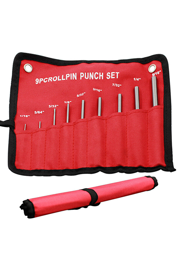 Choice Round Punches 9pcs 40CR Steel Multi Size Round Head Pins Punch ...