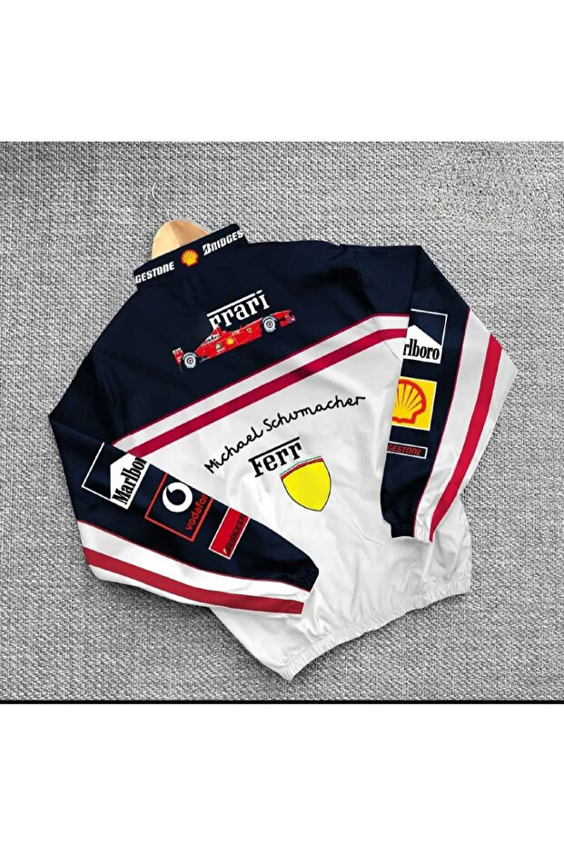 Lushen Unisex Paraşüt Kumaş Oversize Dijital Baskılı Siyah Rüzgarlık ...