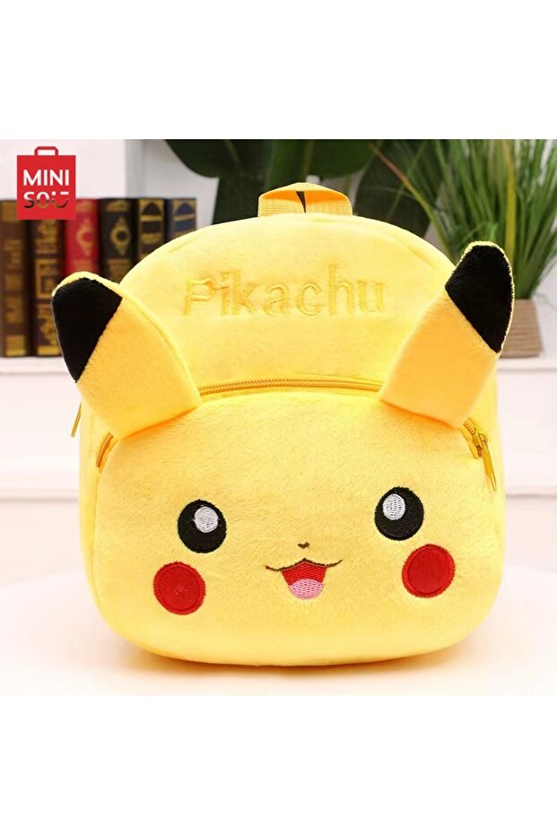 Miniso Hot MINISO Anime Plush Backpack Kawaii Cartoon Pokemon Pikachu ...
