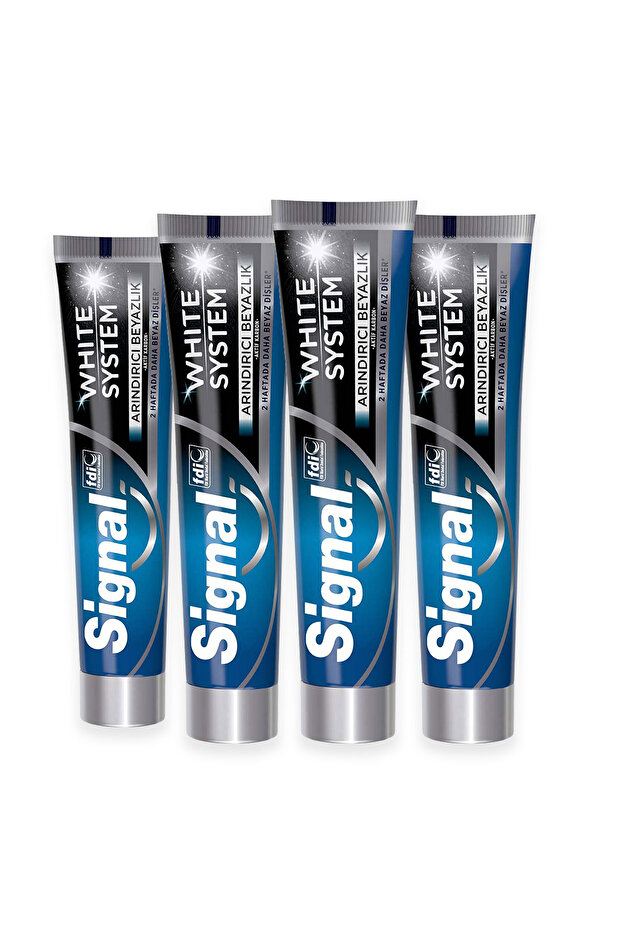 Signal White System Diş Macunu Arındırıcı Beyazlık 75 Mlx4 - Fiyatı ...