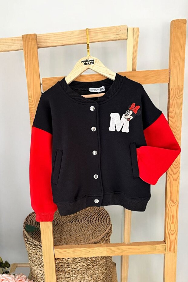 Minigimin Cicileri Black College Jacket for Girls 6-9 Years Old with My ...