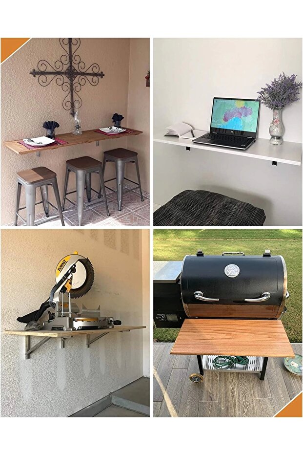 MR.BRACKET 40cm Beyaz 1-Takım - Mandallı Katlanabilir Masa Konsolu - Aç ...