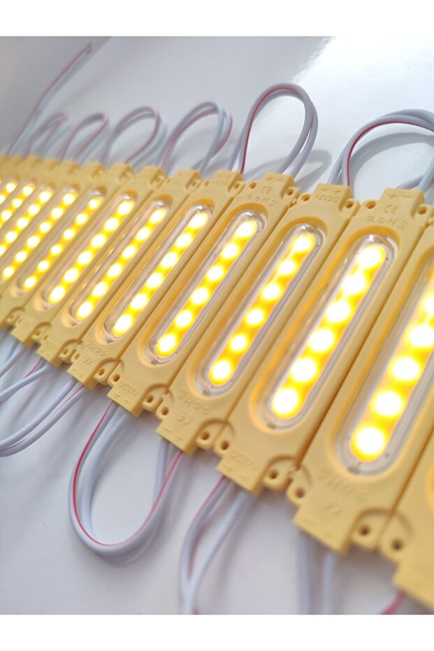 BALP Cob Ledli Su Geçirmez Mercekli Sarı Neon Parmak Led 10 Adet ...