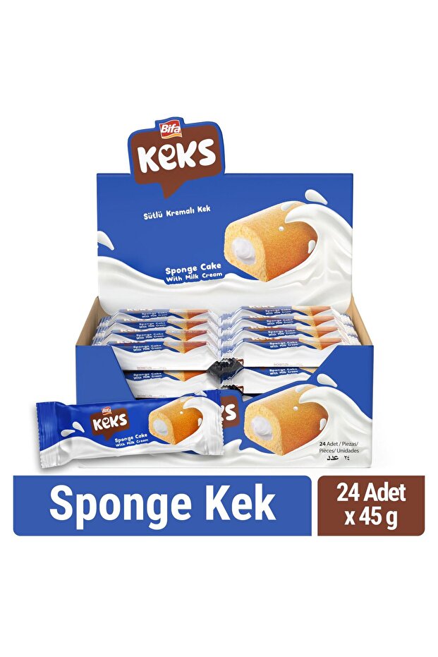 BİFA KEKS Sponge Kek 45 gr X 24 Adet - Fiyatı, Yorumları