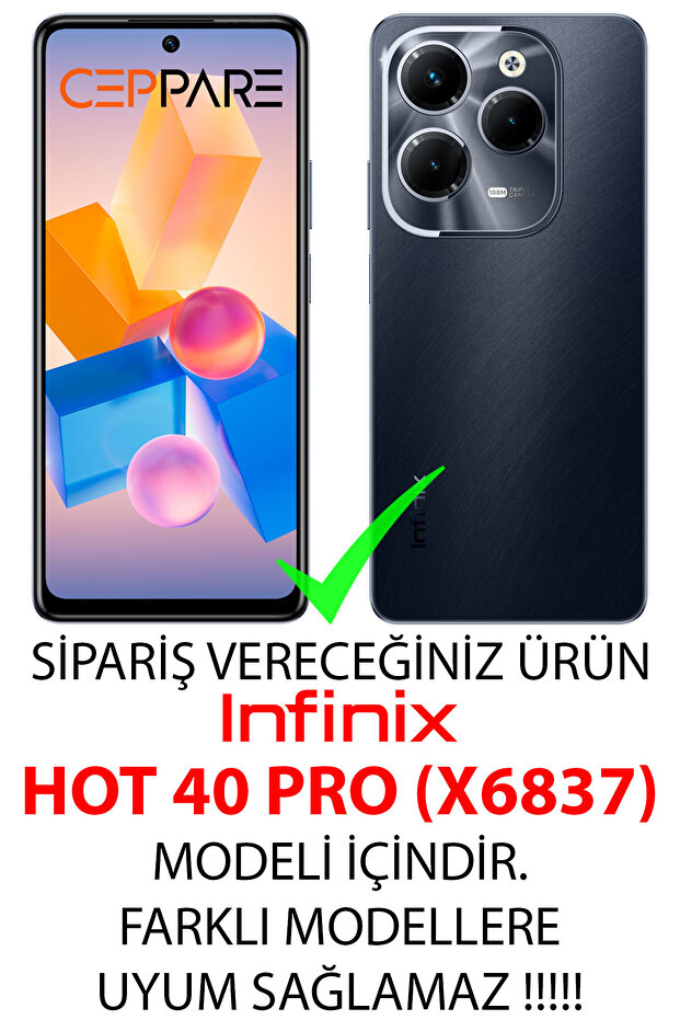 Ceppare İnfinix Hot 40 Pro (X6837) Uyumlu Kılıf Desen Baskılı Silikon ...