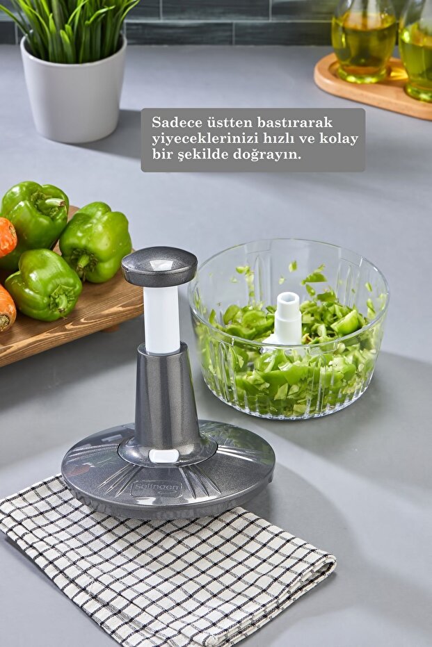 Tugomer Solingen 3'lü Paslanmaz Çelik Bıçaklı Basmalı El Rondosu Bas ...