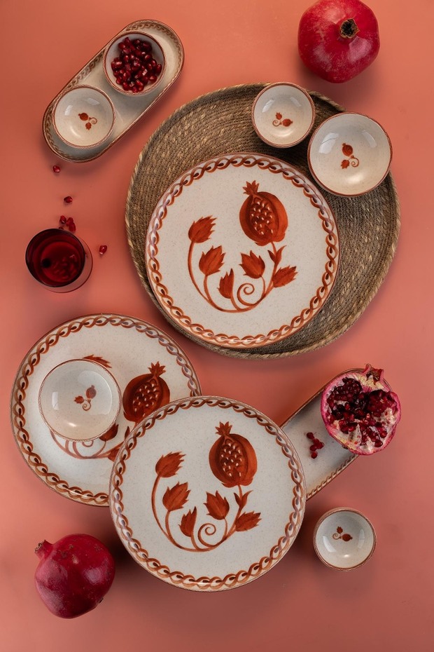 Kütahya Porselen 14 Parça 6 Kişilik Kahvaltı Takımı Ottoman Elegance ...