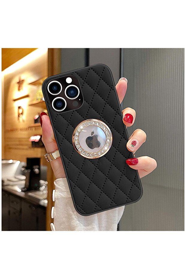 Pro Aksesuar Apple iPhone 12 Pro Max Uyumlu Kılıf Logo Gösteren Diamond ...