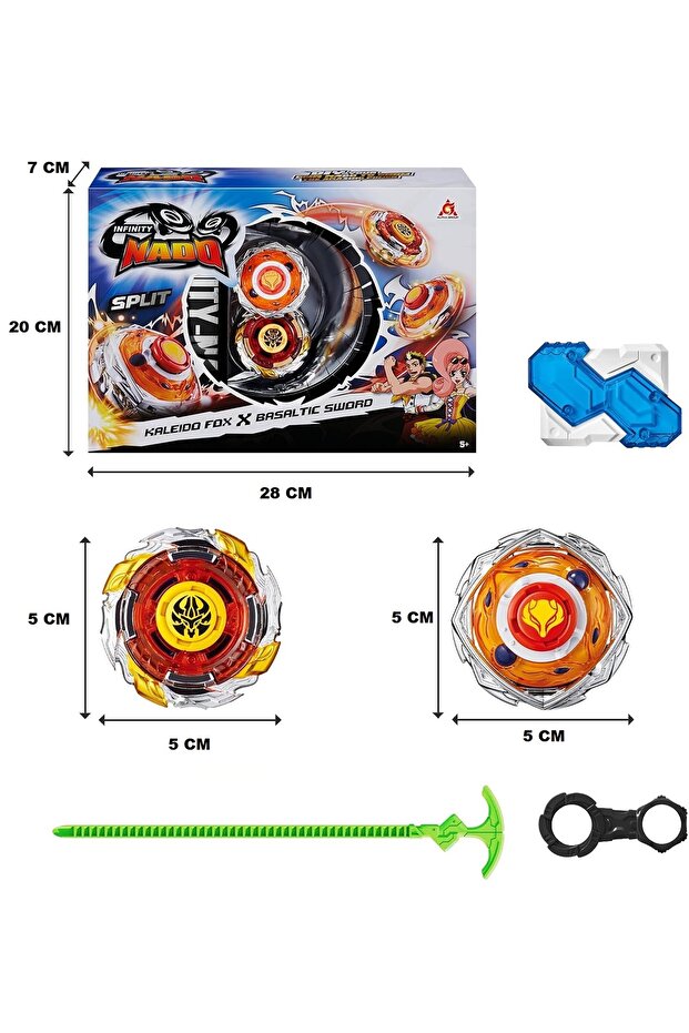 Genel Markalar Infinity Nado Kaleido Fox ve Basaltic Sword Metal Topaç ...
