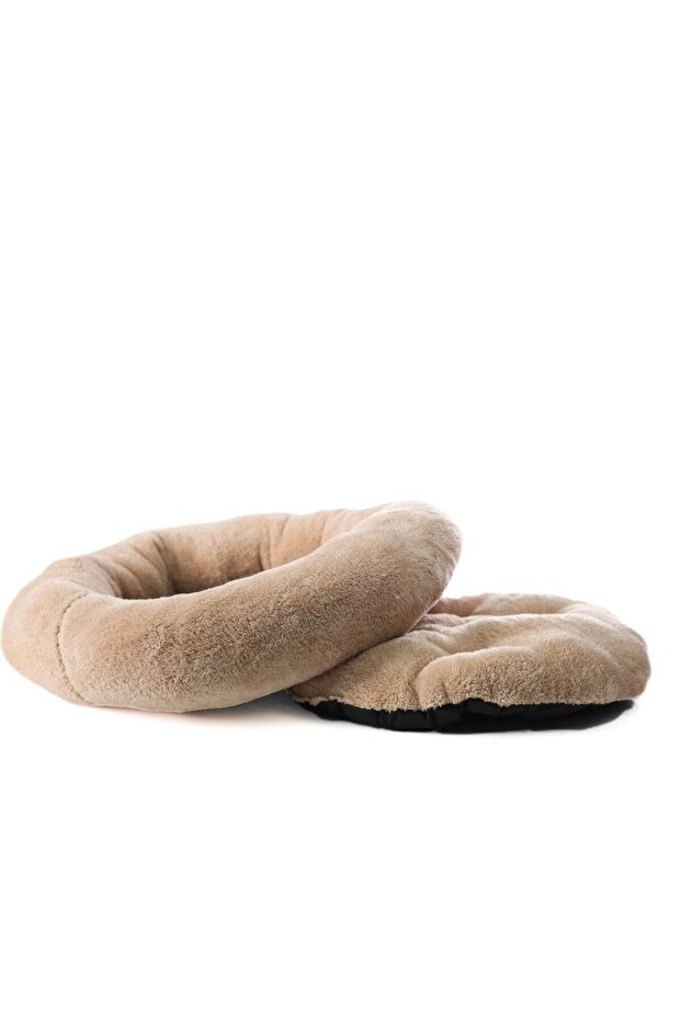 BE ACTİVE Ponchik Peluş Kedi Köpek Yatağı Camel Simit Kedi Yatağı ...