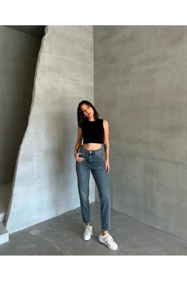 AL&SU BUTİK Ženske traperice mom jeans - Trendyol