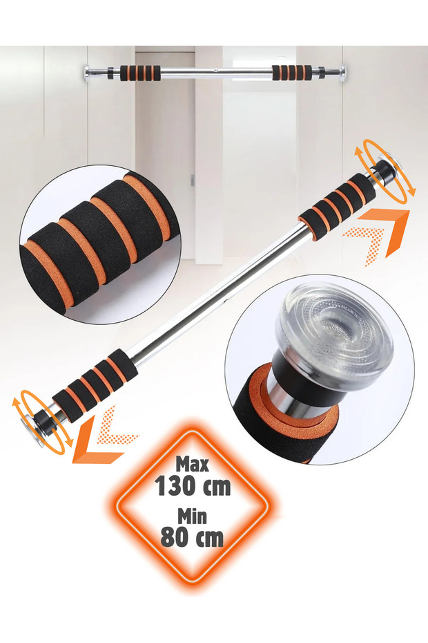 Unichrome Barfiks Çubuğu 80-130 Cm Çift Süngerli Ayarlanabilir Barfiks ...