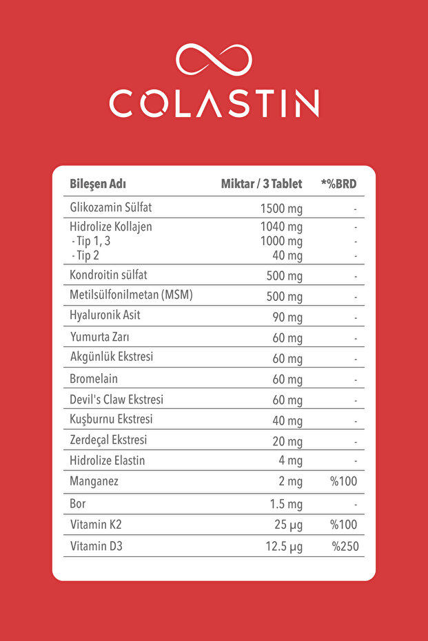 Colastin Ultraflex+ Tablet | Collagen 1 · 2 · 3 · 5 · 10 | 100 Tablet ...