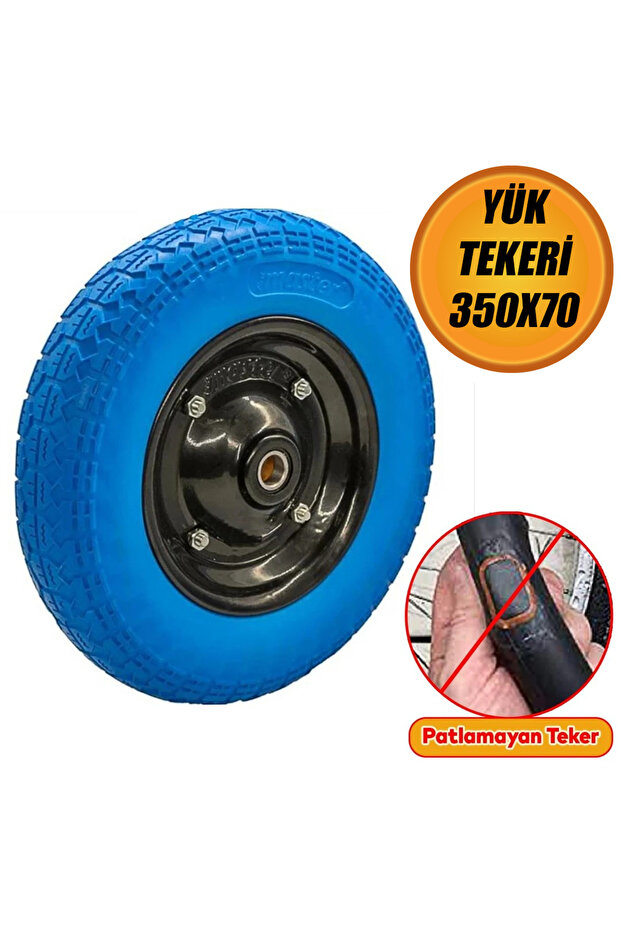NUBLADO El Arabası Yük Taşıma Mavi Tekeri Rulmanlı Patlamayan ...