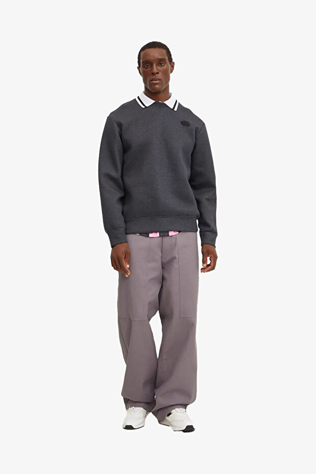 The North Face M Neck Relaxed Erkek Siyah Sweatshirt NF0A8AMAKS71 ...