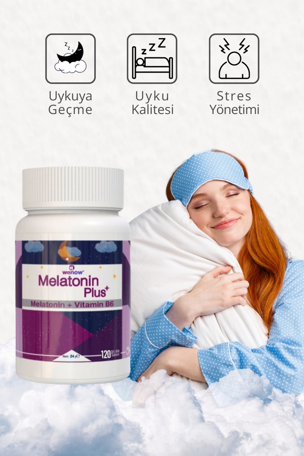 wenow Melatonin Plus 120 Tablet 3 Mg. Melatonin 5 Mg. Vitamin B6 ...