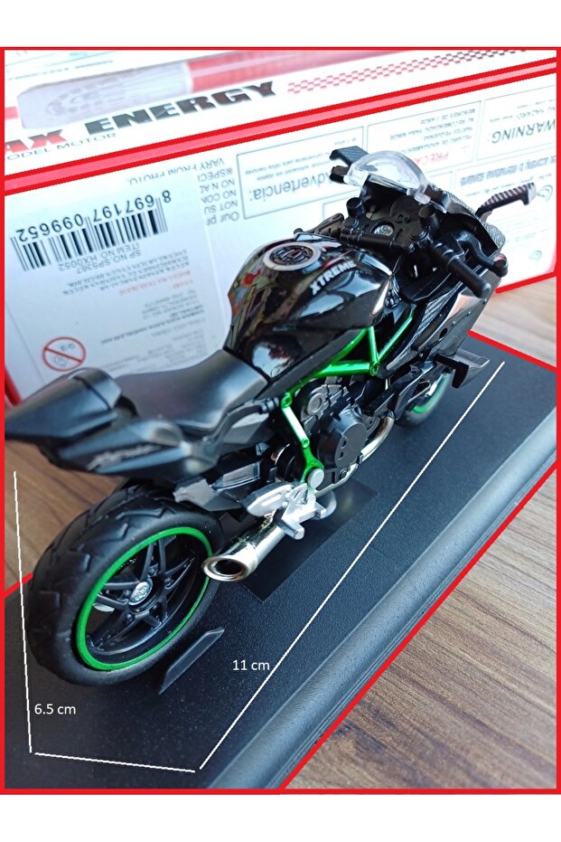 OYUNCAKSAHİLİ Kawasaki Ninja ZX10 Tarzında Model Motorsiklet Motor 11cm ...