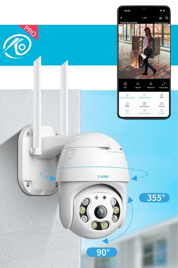 okam pro v380 Pro 360° Görüş Hareketli Wireless Waterproof Akıllı Ip ...