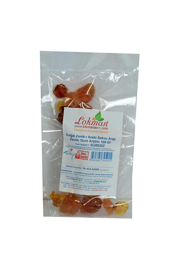 LokmanAVM Doğal Zamk-ı Arabi Sakızı Tane Arap Zamkı Gum Arabic Paket ...