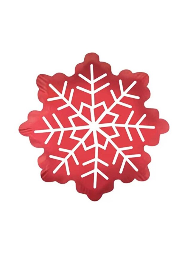 PARTİ AŞKI Kırmızı Kar Tanesi Folyo Balon 53*45 Cm & Yılbaşı Doğum Günü ...