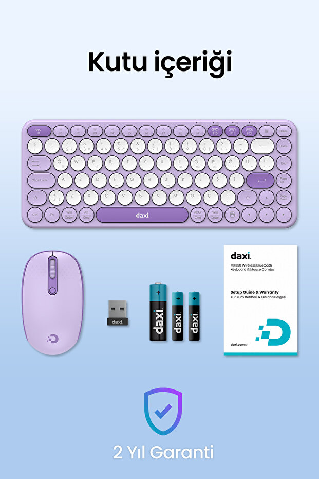 Daxi MK350 Creator Pro Combo Sessiz 3 Kanallı Bluetooth + 2.4G Wireless ...