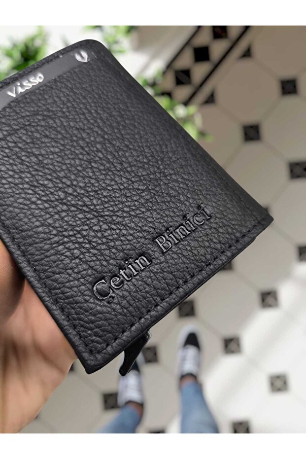 Visso leather VİSSO 684 Hakiki Deri Kağıt Para Bölmeli Mekanizmalı ...