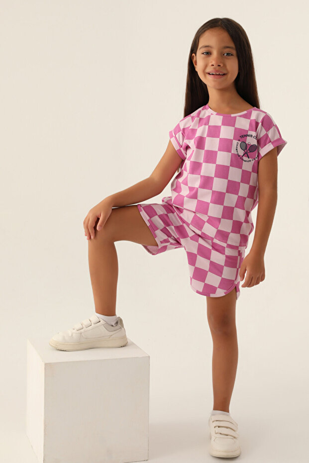 Rolypoly Girls' Pink Shorts Set- Trendyol