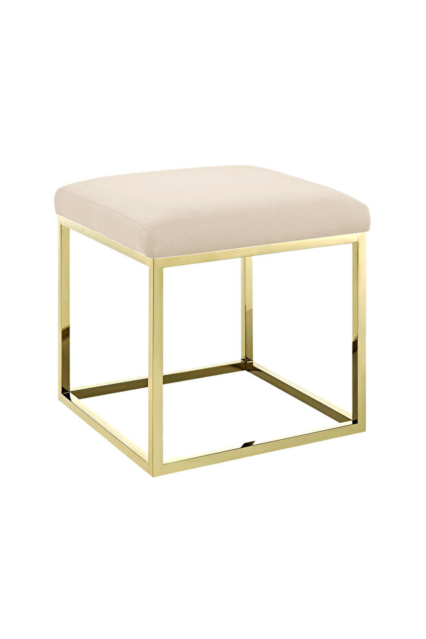 DeccoStil Chic Mini Metal Ayaklı Puf 40x40 cm - Fiyatı, Yorumları