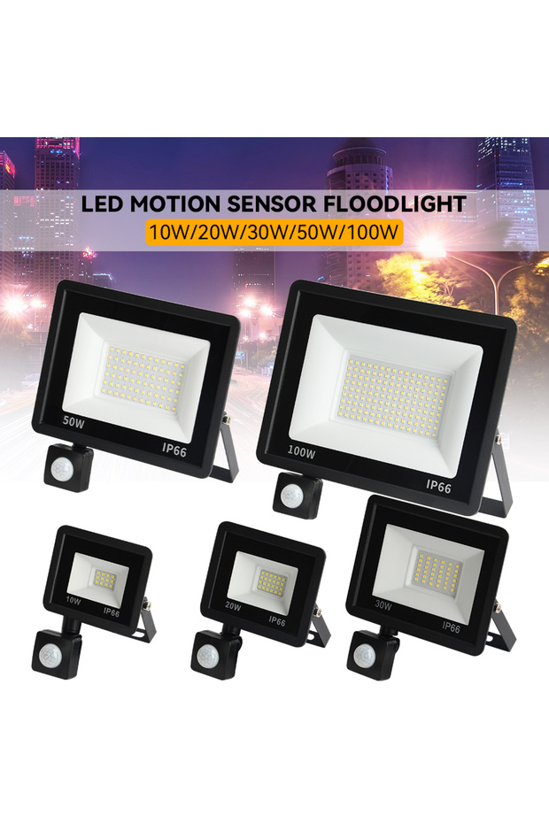 Choice 30W Warm White LED Floodlight PIR Motion Sensor White/Warm White ...