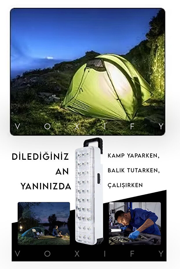 Voxify 60 Ledli Işıldak 5 Saat Yanar Elektrik Kesilince Devreye Girer ...